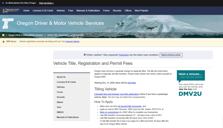 Cost of Car Registration From Out of State - Oregon License Plate