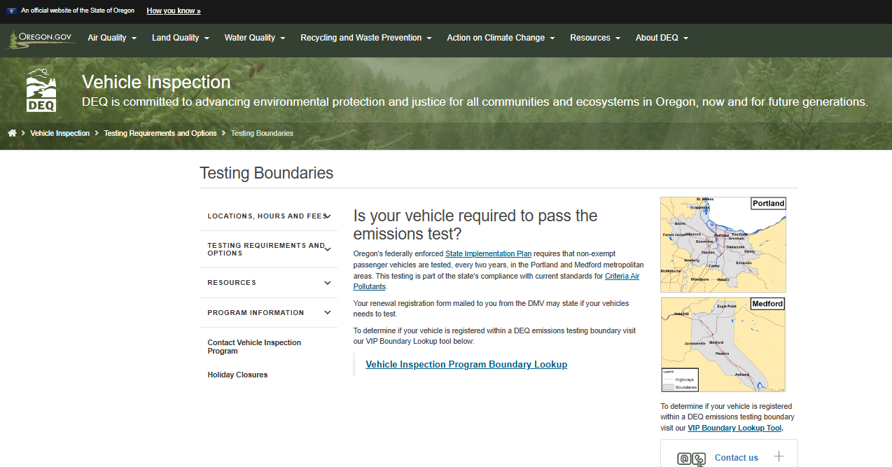 Emissions Testing in Oregon - Oregon License Plate