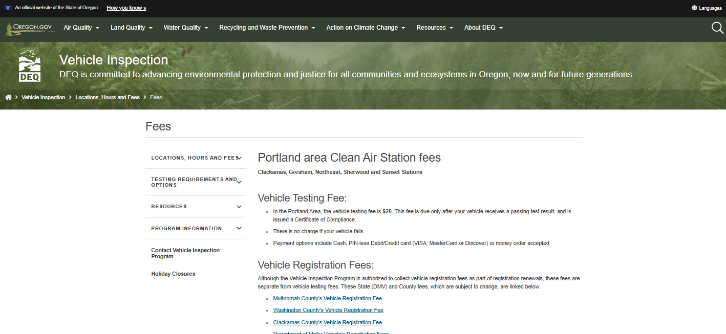 Emissions Testing in Oregon - Oregon License Plate