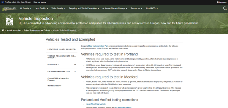 Emissions Testing in Oregon - Oregon License Plate